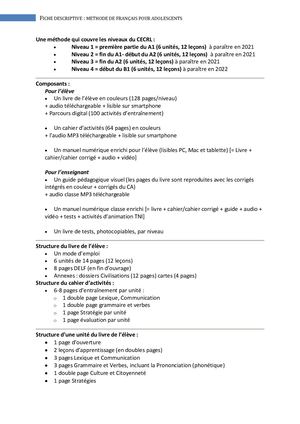 Calaméo - Projet ADO - Fiche descriptive