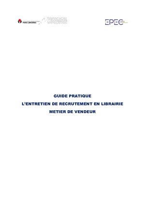 Calaméo - Epec Guide Pratique Entretien De Recrutement En Librairie