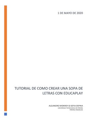 Calaméo - Tutorial sopa de letras con Educaplay
