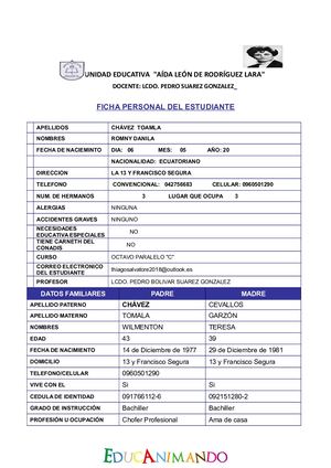 Calaméo - ficha para estudiantes