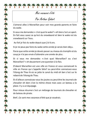 Calaméo - Mes Vacances D'été