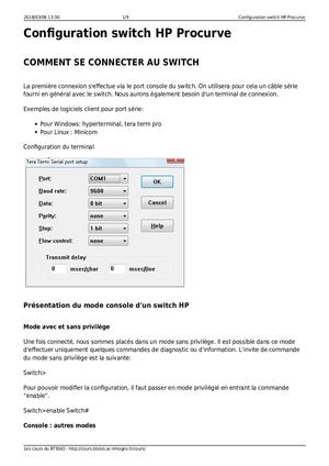 Calaméo - Configuration Switch Hp Procurve (1)