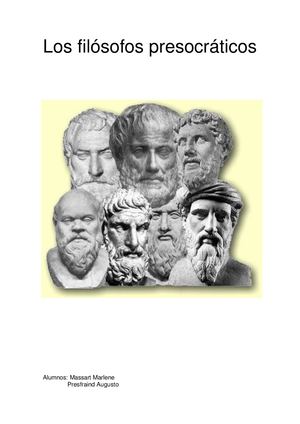 Calaméo - Los Filósofos Presocráticos
