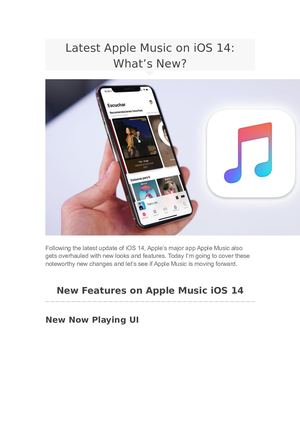 Calaméo - Latest Apple Music on iOS 14: What’s New?