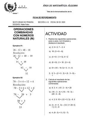 Calaméo - Sexto Primaria Algebra Prof Failoc 2020 Lunes 31