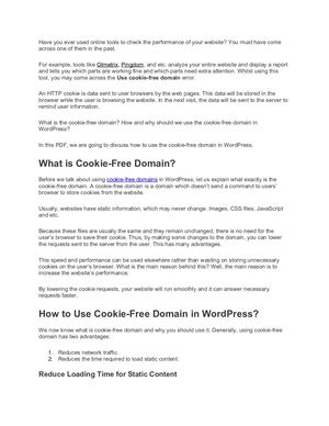 Calaméo - Use Cookie Free Domains For Website Fast Load