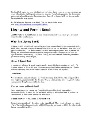 Calaméo - License And Permit Bonds
