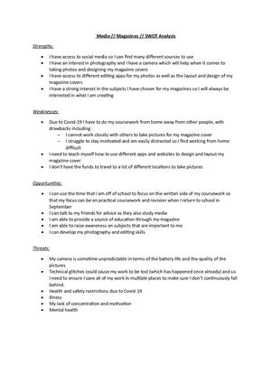 Calaméo - Magazine Swot Analysis