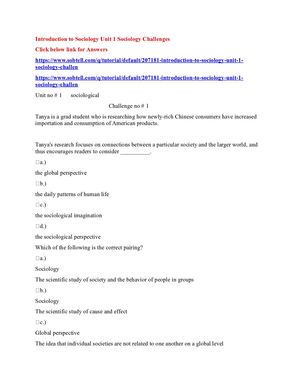 Calaméo - Introduction To Sociology Unit 1 Sociology Challenges