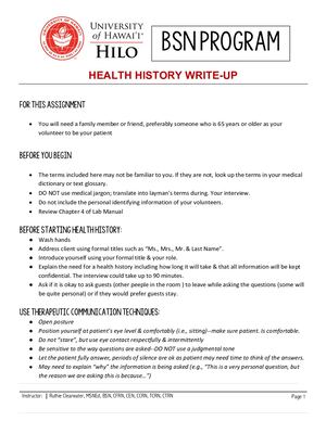 Calaméo - Health History Write Up