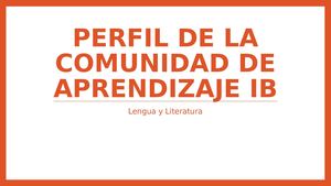 Calaméo - Perfil De La Comunidad De Aprendizaje Ib