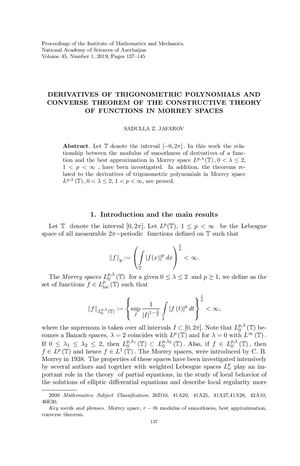 Calaméo - Derivatives of trigonometric polynomials and converse theorem of the constructive ...
