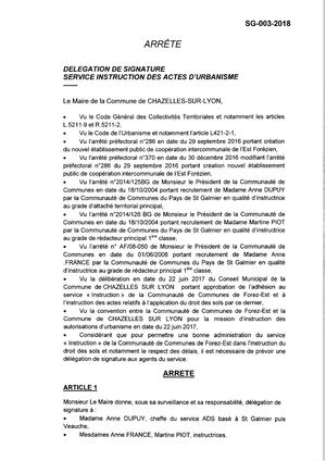 Calaméo - Arrêté Delegation De Signature Service Instruction Des Actes ...