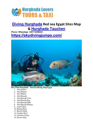 Calaméo - Diving Hurghada Red Sea Egypt Sites Map