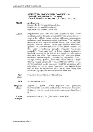 Calaméo - BIO-ECOLOGICAL CHARACTERISTICS OF CYSTICERCOSIS (CYSTICERCUS ...