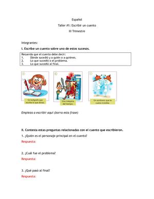 Calaméo - Taller Escribir Un Cuento Grupo 4 4d 1