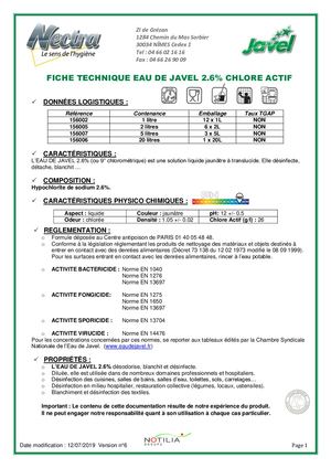 Calaméo - Fiche De Présentation Javel 2,6