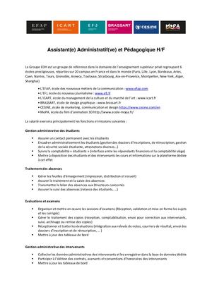 Calaméo - Assistant(e) Pédagogique Et Administratif(ve)