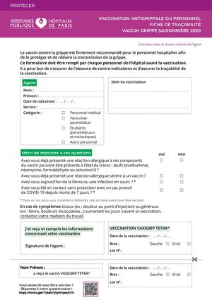 Calaméo - Fiche Tracabilite A4 Grippe 2020 V5aep Def Vbct