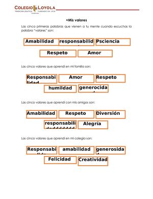 Calaméo - Actividad 7 - Mis Valores