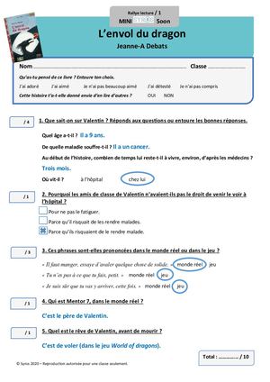 Calaméo - Fiches Rallye Lecture Corrigées L'envol Du Dragon Niveaux 1 & 2