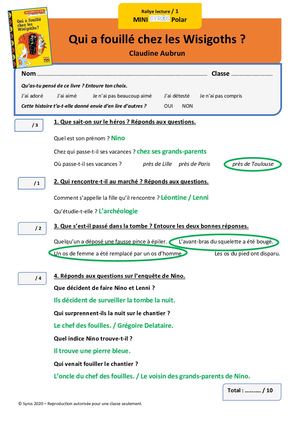 Calaméo - Fiches Rallye Lecture Corrigées Qui A Fouillé Chez Les ...