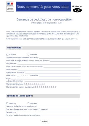 Calaméo - Demande De Certificat De Non Opposition