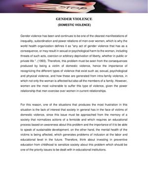 Calaméo - Gender Violence Paragraph
