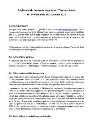 Calaméo - Règlement Concours Photo