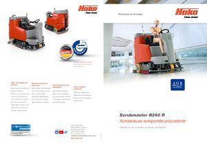 Calaméo - Scrubmaster B260R - Hako. Autolaveuse autoportée polyvalente.