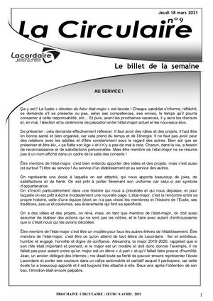 Calaméo - La Circulaire du 18 Mars 2021