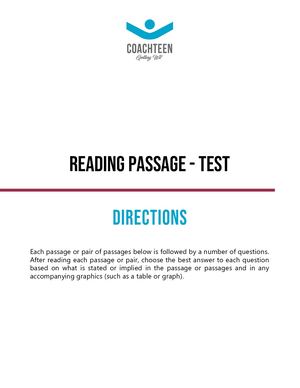 Calaméo - Reading Passage Placement Test