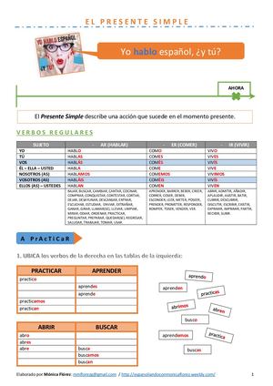 Calaméo - 2 Práctica Y Conjugación Presente Simple Indicativo