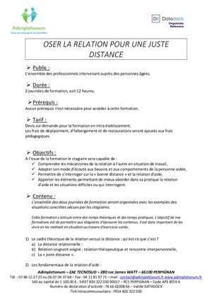 Calaméo - Oser La Relation Pour Une Juste Distance