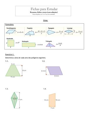 Calaméo - Ficha Matematica 7 Ano Areas