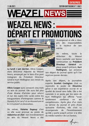 Calaméo - Weazel News Depart Et Promotion