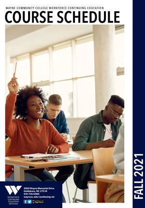 Calaméo - WCC Workforce Continuing Education Course Schedule - Fall 2021