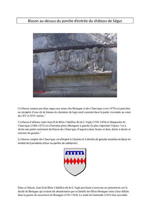 Calaméo - Château de Ségur Blason d'entrée