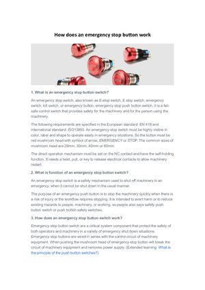 Calaméo - How Does An Emergency Stop Button Work