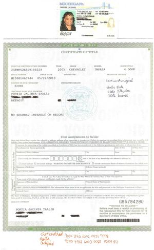 Calaméo - STATE OF MICHIGAN Plate, Title. License returned