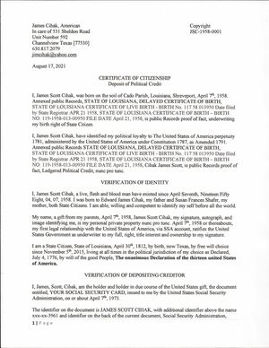 Calaméo - James Scott Cihak Certificate Of Citizenship