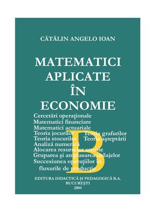 Calaméo - Matematici Aplicate In Economie - B