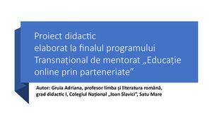 Calaméo - proiect unitate de invatare