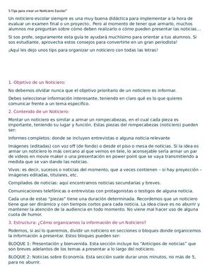 Calaméo - 5 Tips Para Crear Un Noticiero Escolar