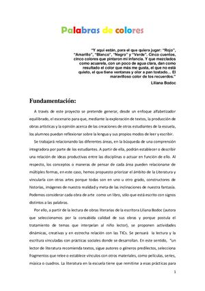Calaméo - Proyecto Palabras De Colores