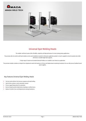 Calaméo - Amada Weld Tech Universal Spot Welding Heads