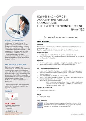 Calaméo - Formation Entretien Client Commercial Client Telephone CLITEL03