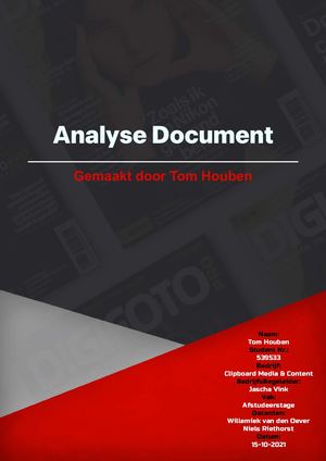 Calaméo - Analyse Document - Tom Houben