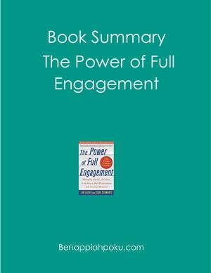 Calaméo - Book Summary The Power Of Full Engagement By Jim Loehr