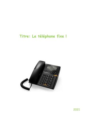 Calaméo - Fiche Téléphone Fixe